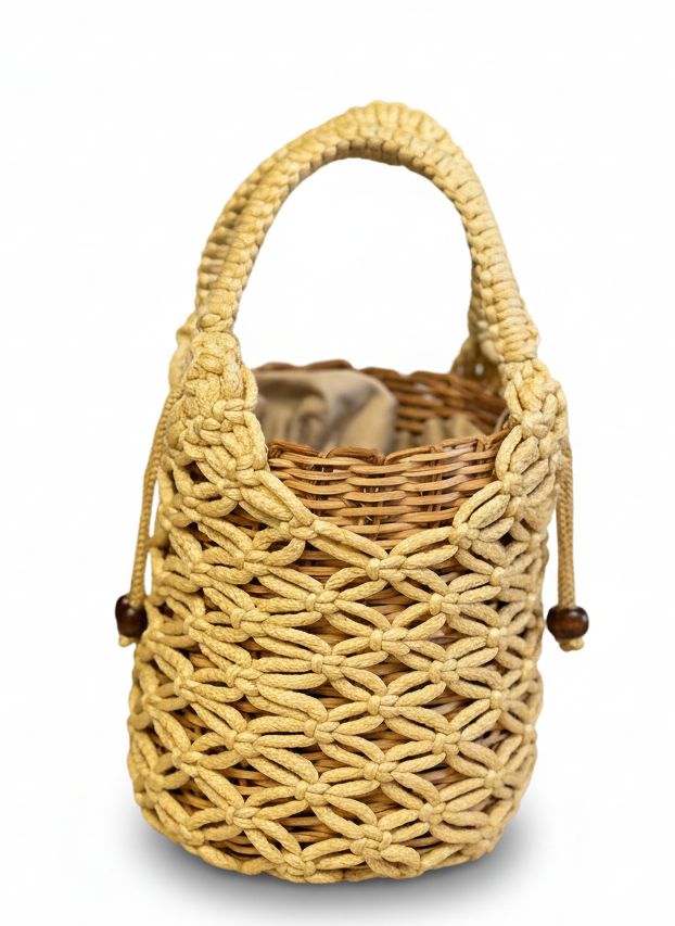 Bolso Cesta Macramé - Beige – Boral
